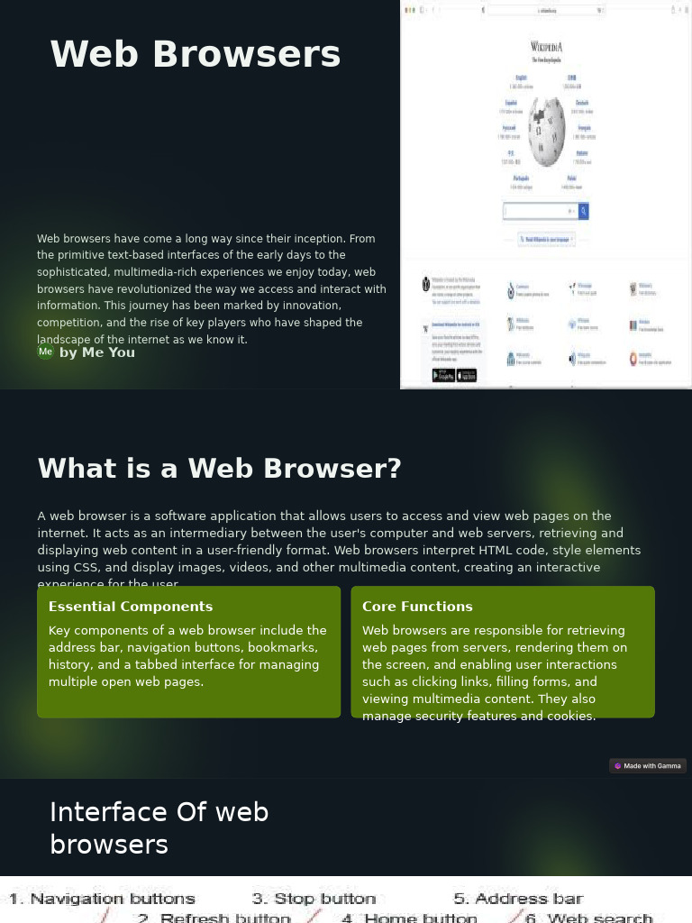 The Evolution of Web Browsers 1 | PDF