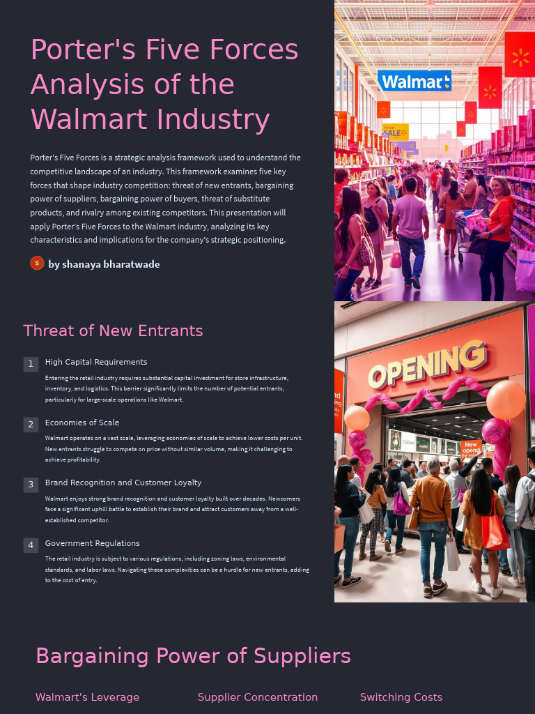 Porters Five Forces Analysis of The Walmart Industry | PDF | Walmart ...