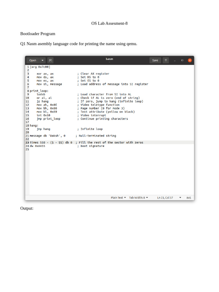 Os Lab Assesment 8 (22brs1302) | PDF