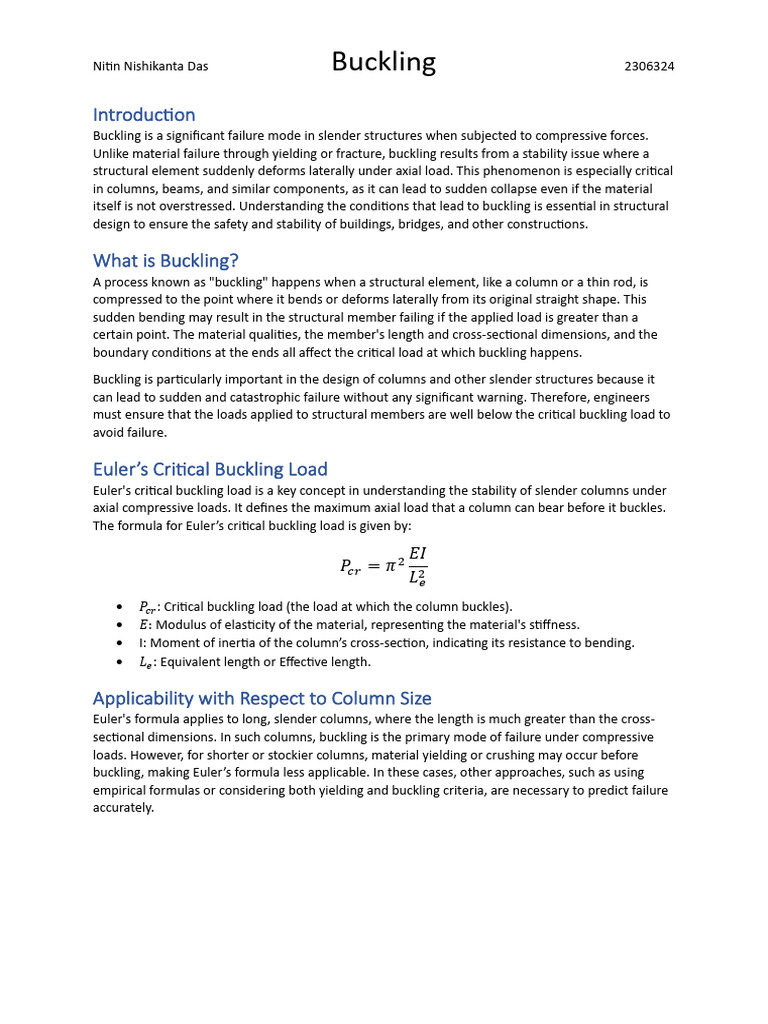 2306324_Buckling_Report | PDF