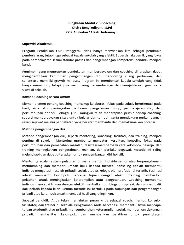 Ringkasan Modul 2.3 (Reny Yuliyanti) | PDF