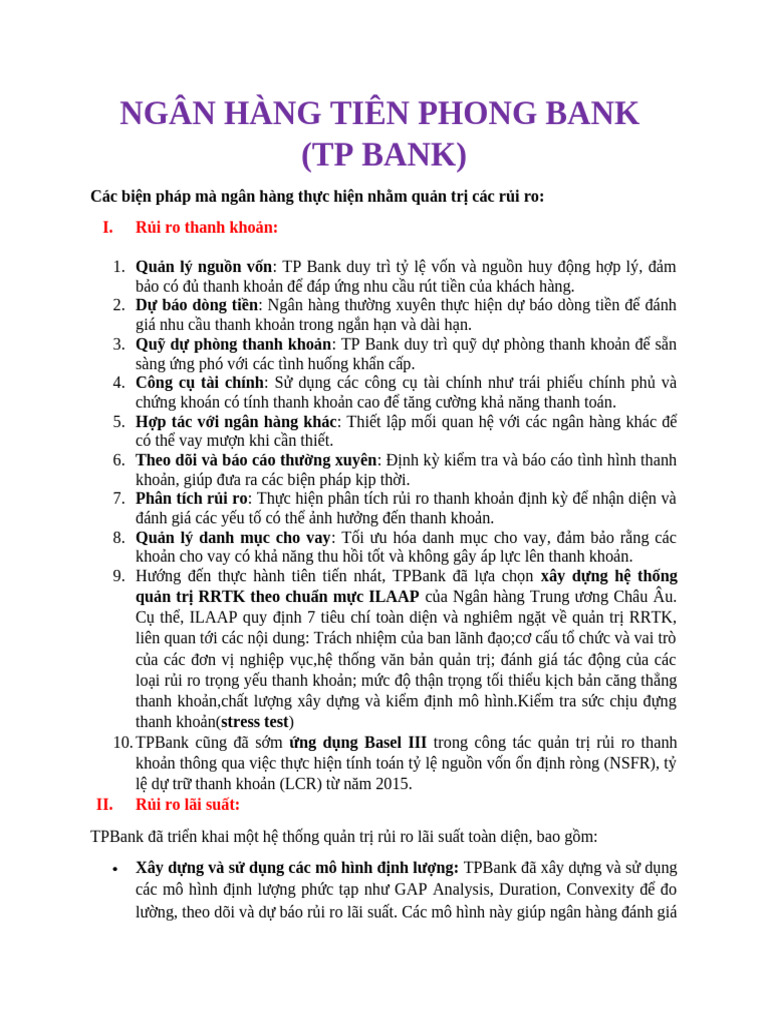 Ngã - N Hã - NG Tiã - N Phong Bank | PDF