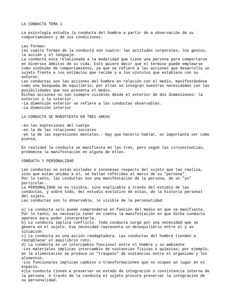 La Conducta | PDF