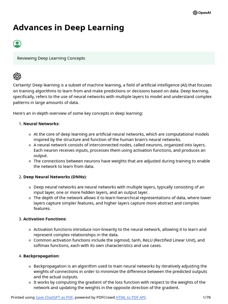 Advances in Deep Learning | PDF