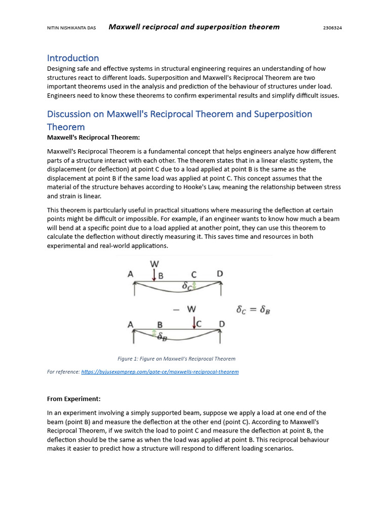 Maxwell's Theorems in Structural Analysis | PDF | Beam (Structure ...