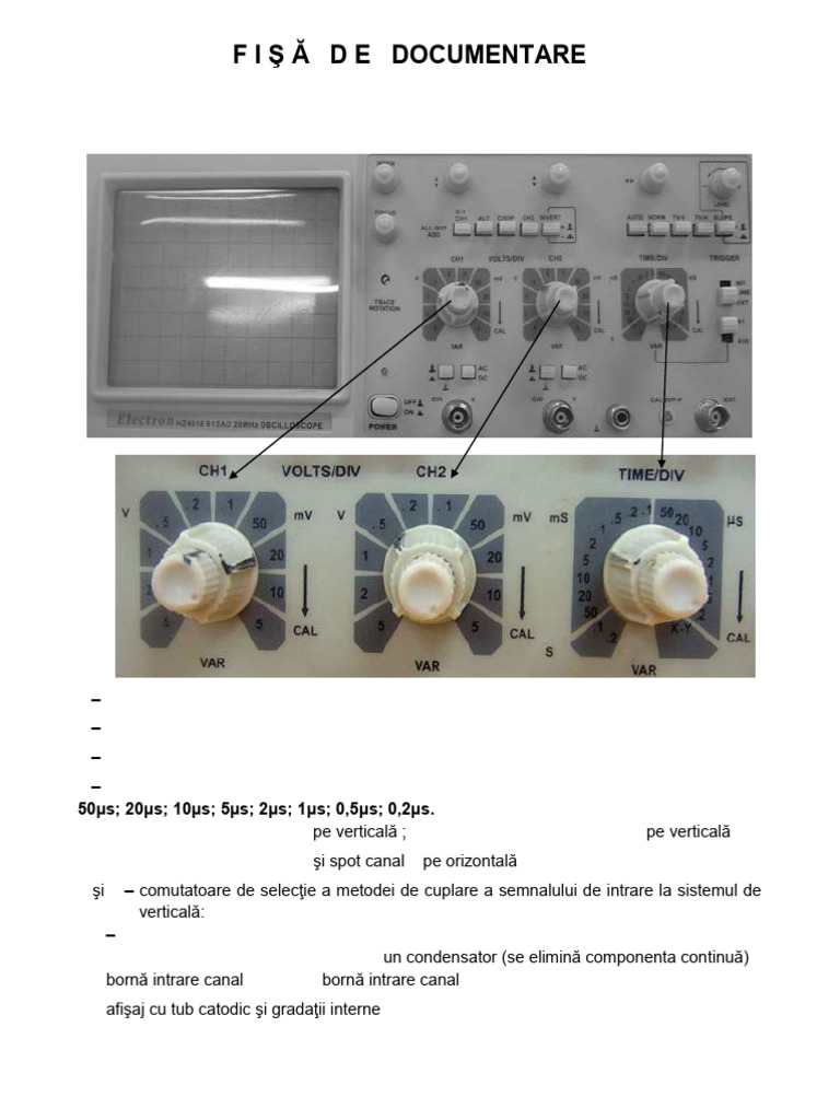 Documentare Osciloscop | PDF