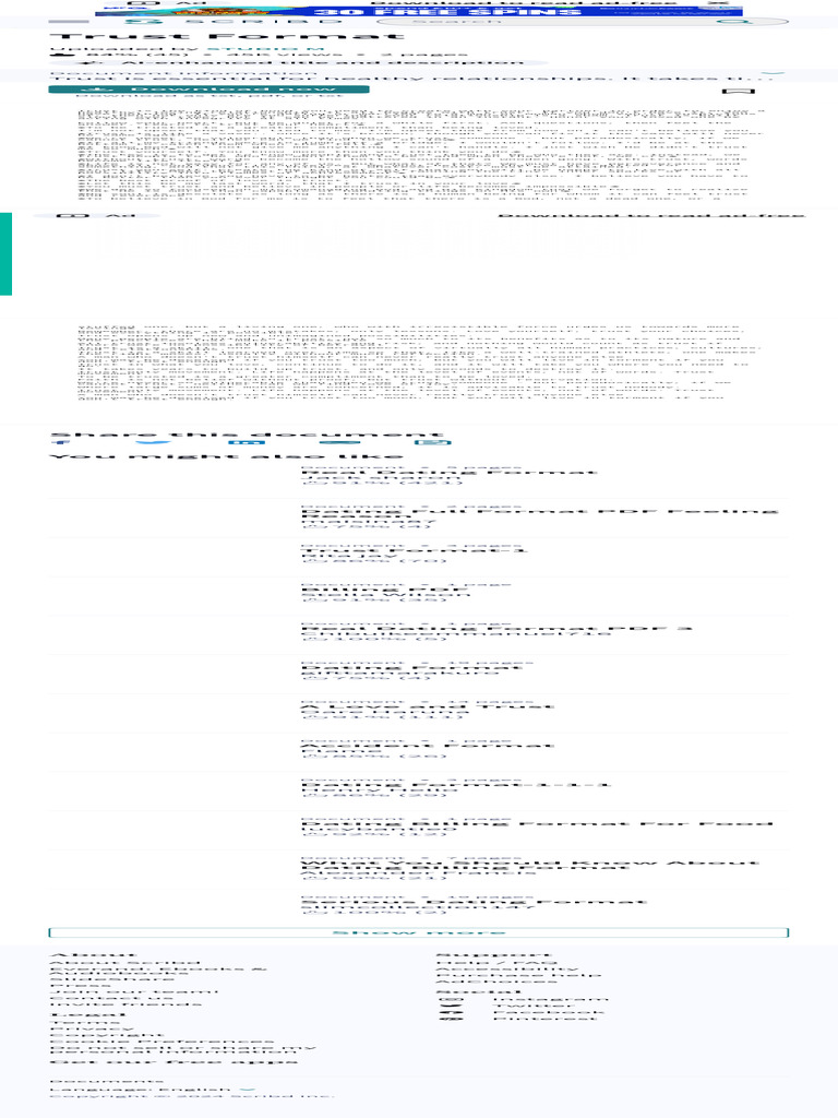 Trust Format PDF Love | PDF