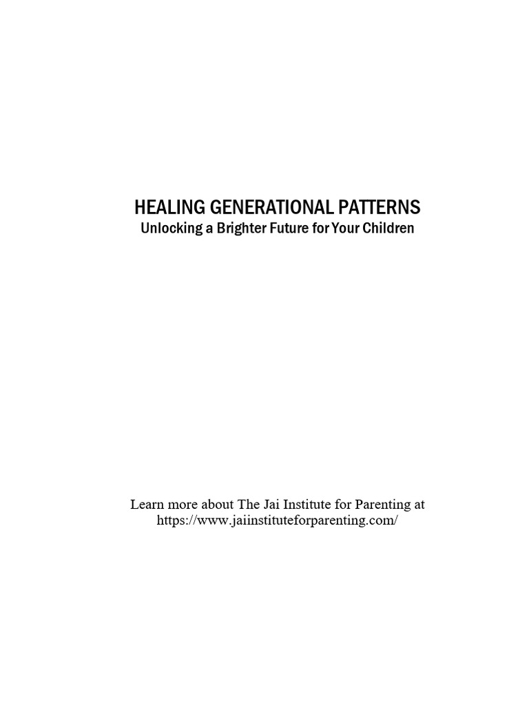 Healing Generational Patterns - PDF Version | PDF
