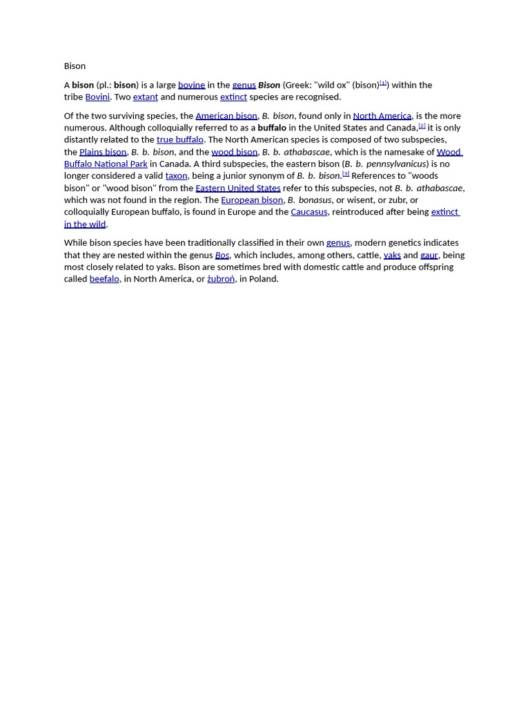 Bison | PDF