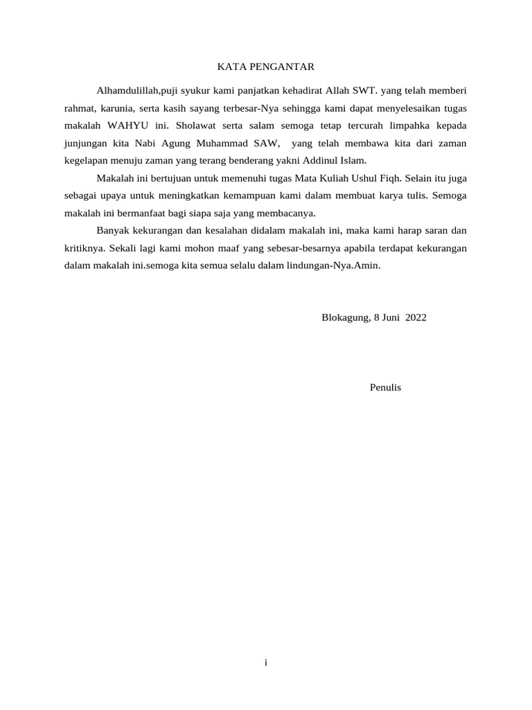 Kata Pengantar | PDF