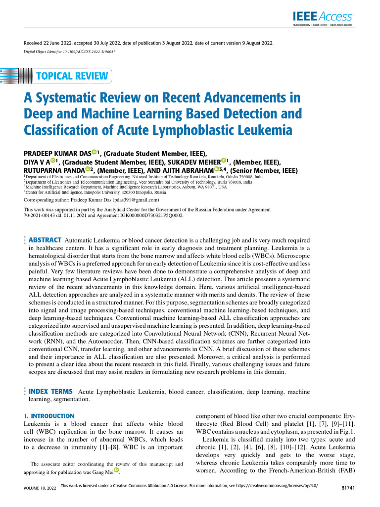 A Systematic Review On Recent Advancements in Deep and Machine Learning Based Detection and ...