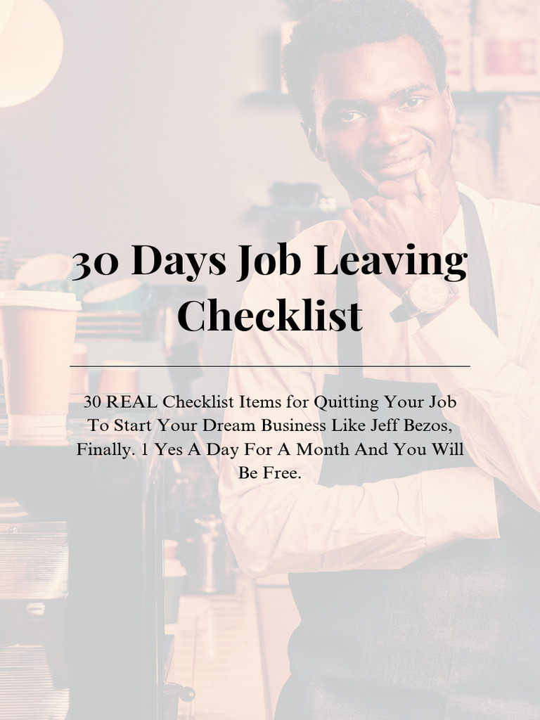 30 Days Job Leaving Checklist (Original) | PDF