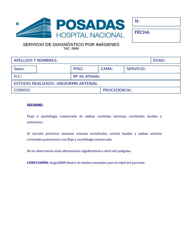 RM Angio Arterial Intra | PDF