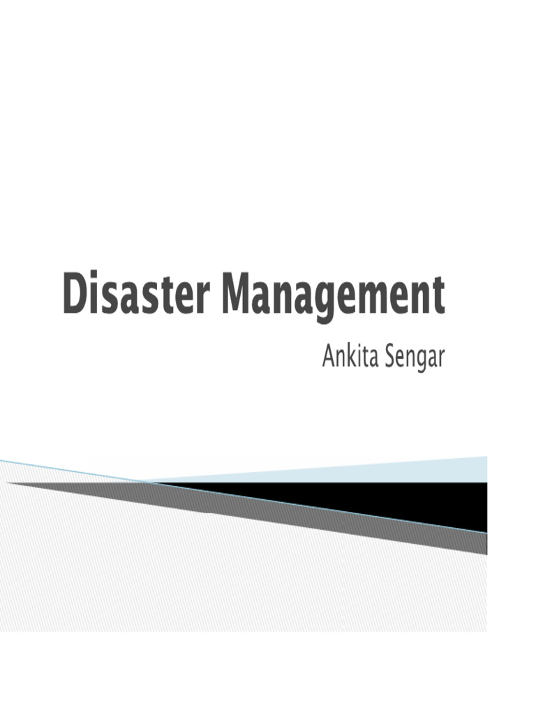 Notes Disaster Management 1000006-1-67 | PDF