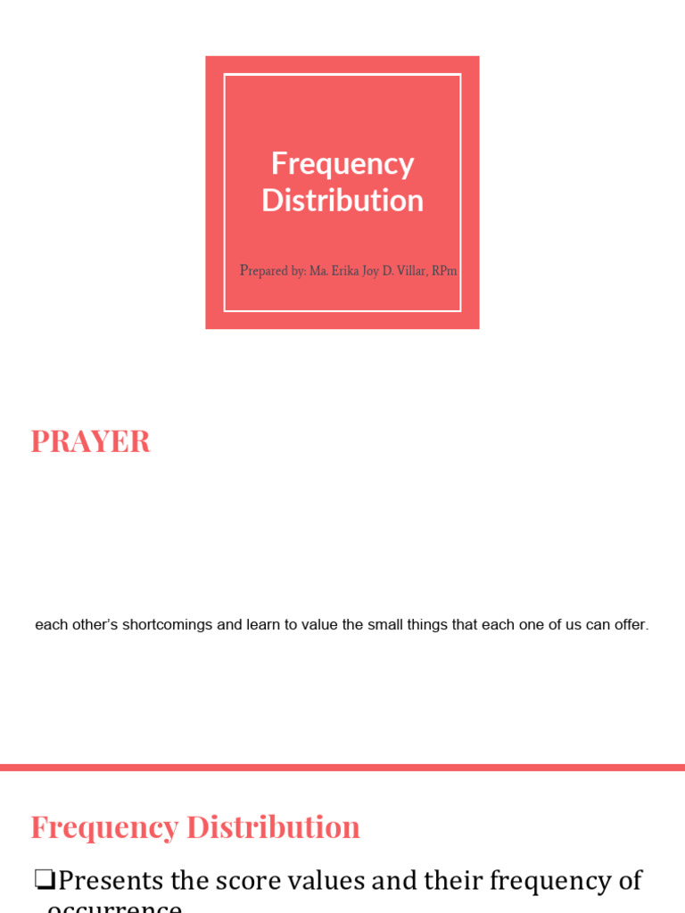 CHAPTER 3 - FREQUENCY DISTRIBUTION | PDF