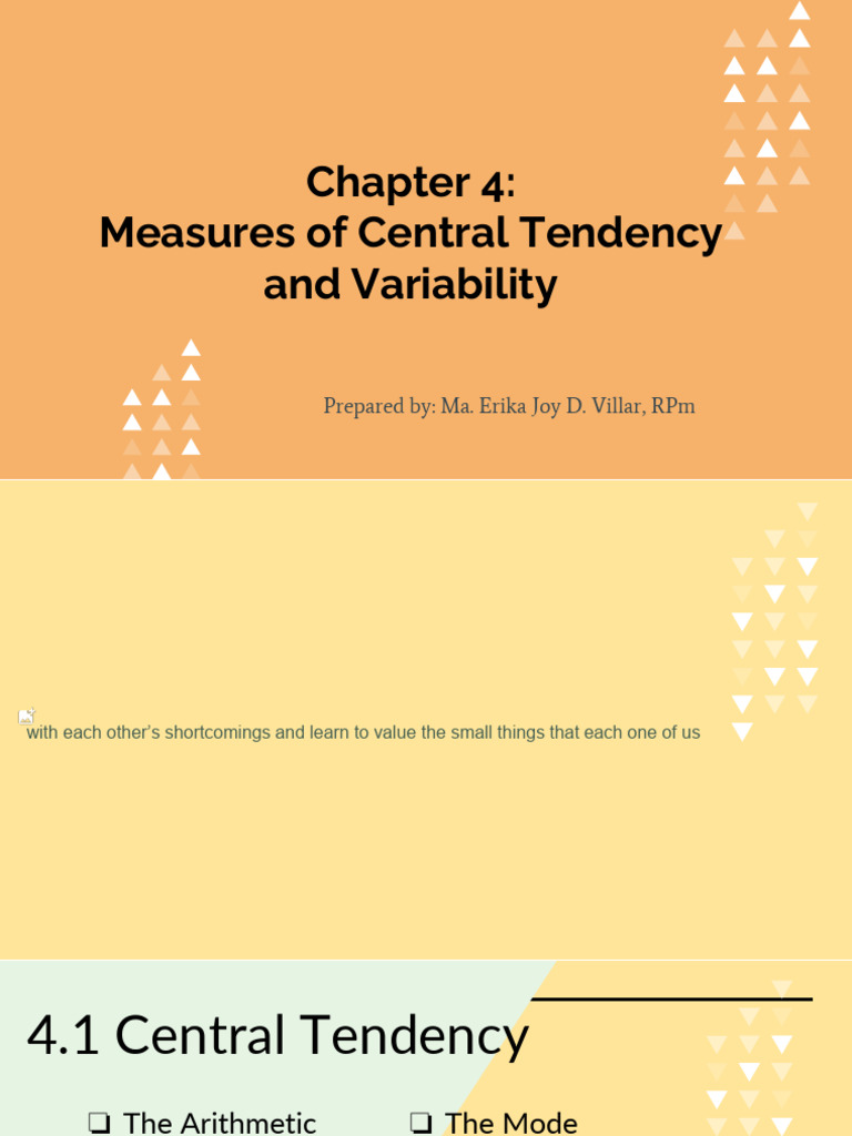 Chapter 4 - Measures of Central Tendency and Variability | PDF
