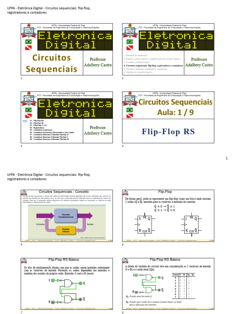 Digital - 04 - Circuitos Sequenciais - Registradores e Contadores | PDF