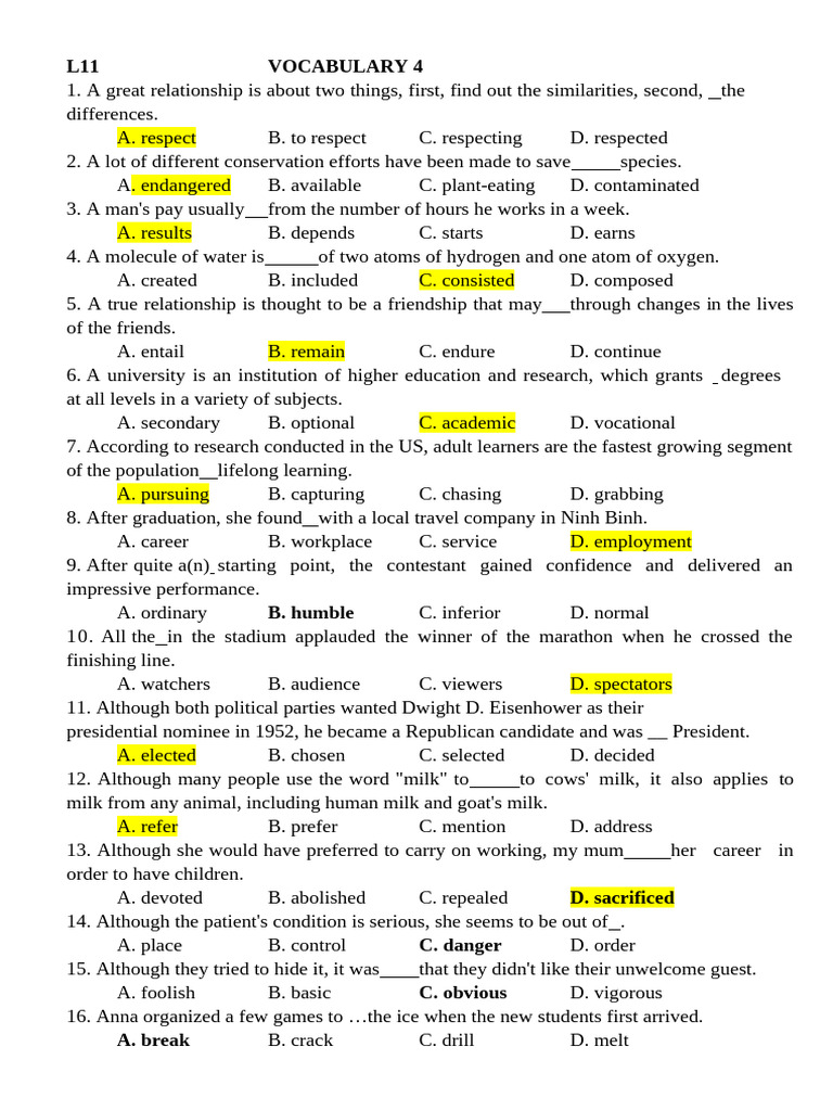 Vocab | PDF