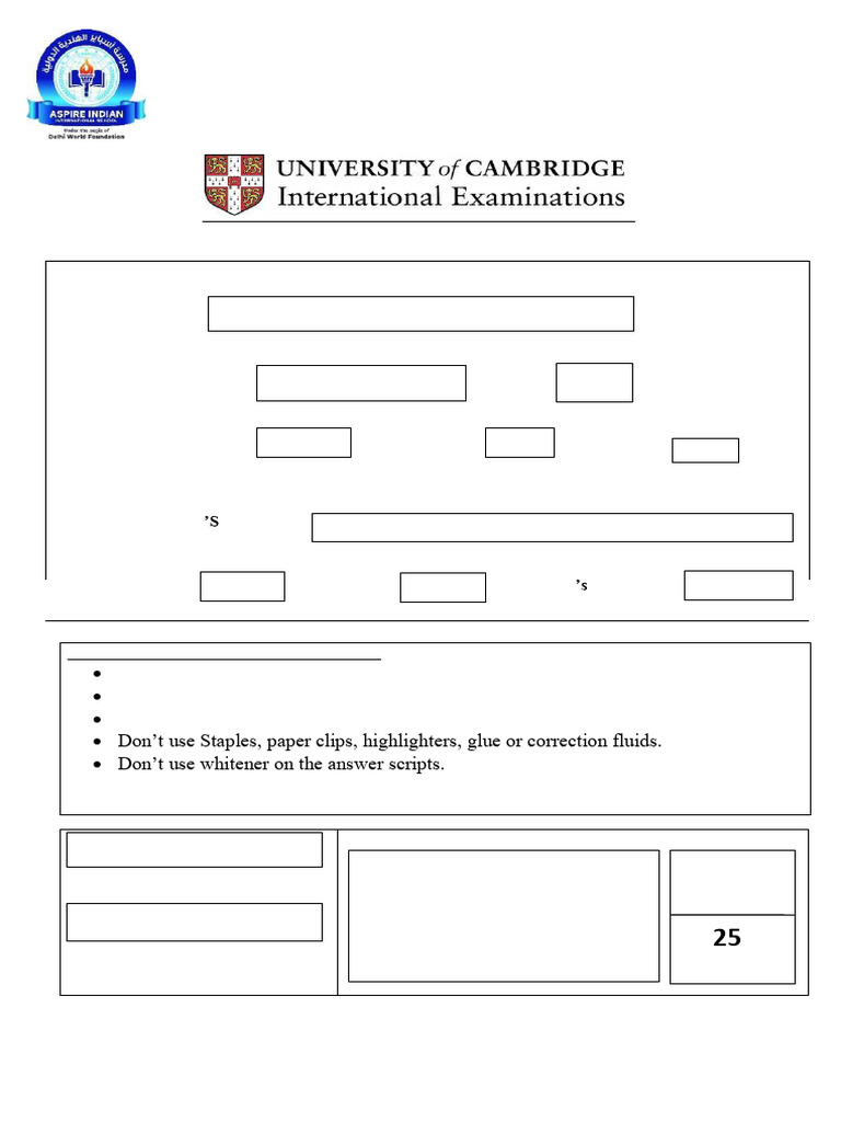 Cambridge Associate School: Aspire Indian International School, Kuwait ...
