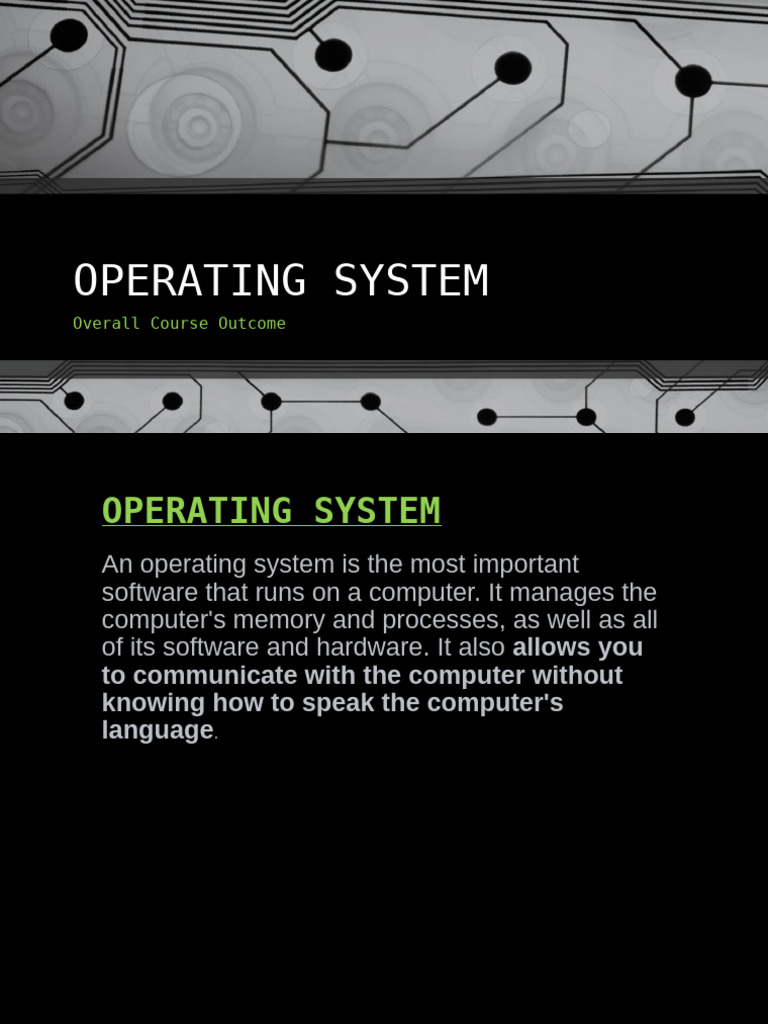 OPERATING SYSTEM | PDF
