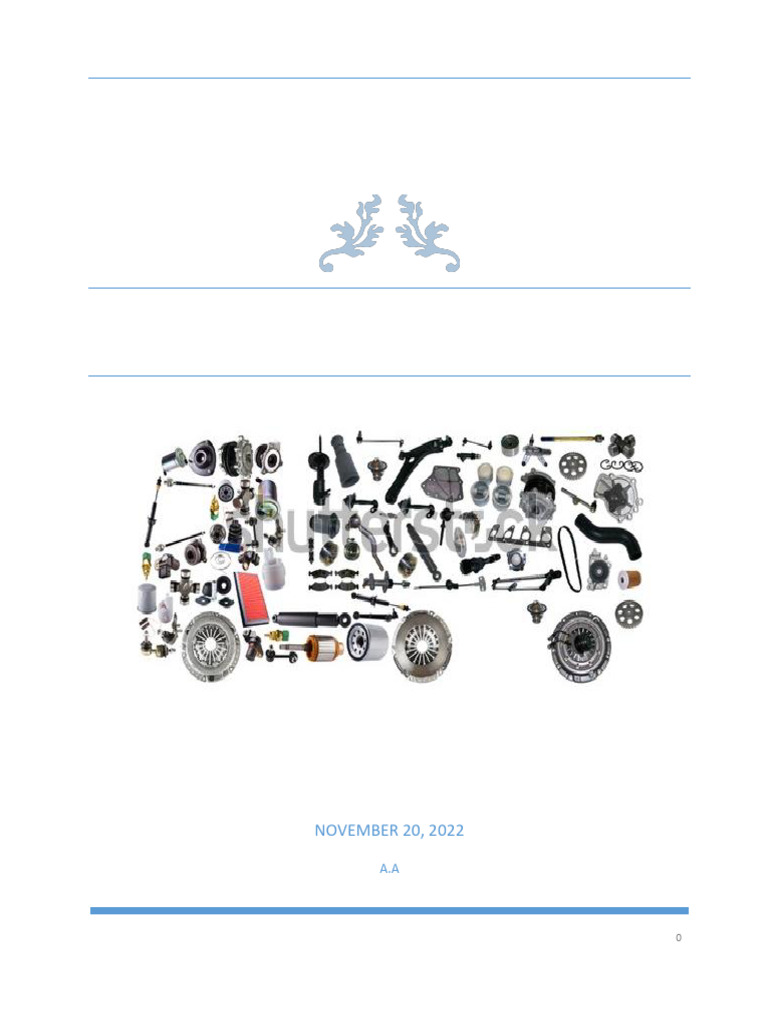 1) Profile On ASSEMBLY OF MOTOR VEHICLES ASSEMBLY | PDF