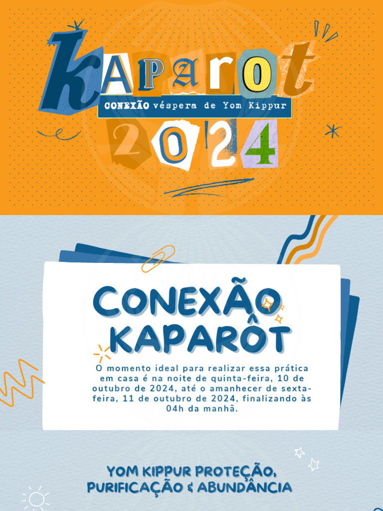 E - Kaparot - Yom Kipur 2024 | PDF