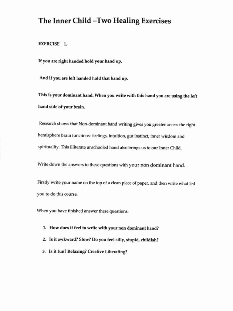 Inner Child Healing Exercises | PDF