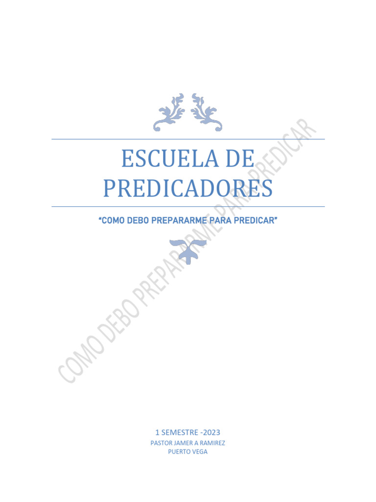 Escuela de Predicadores | PDF