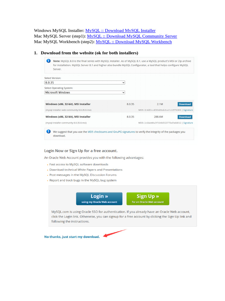 Mysql Installation (Setp by Step) | PDF