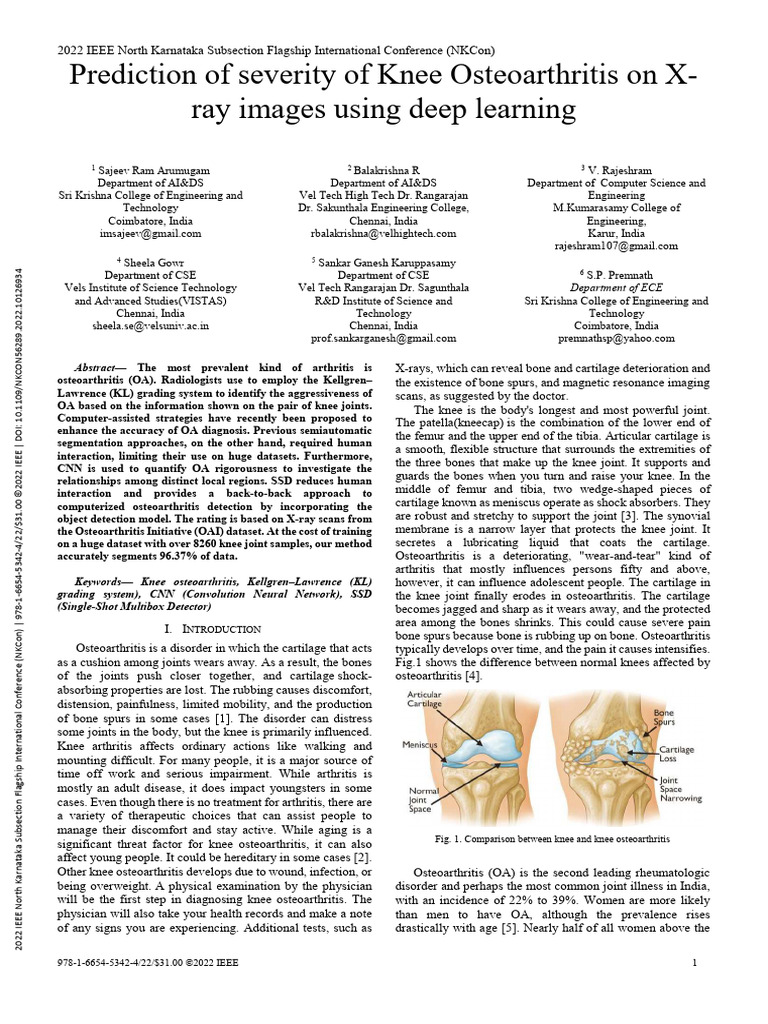 Prediction Of Severity Of Knee Osteoarthritis On X Ray Images Using