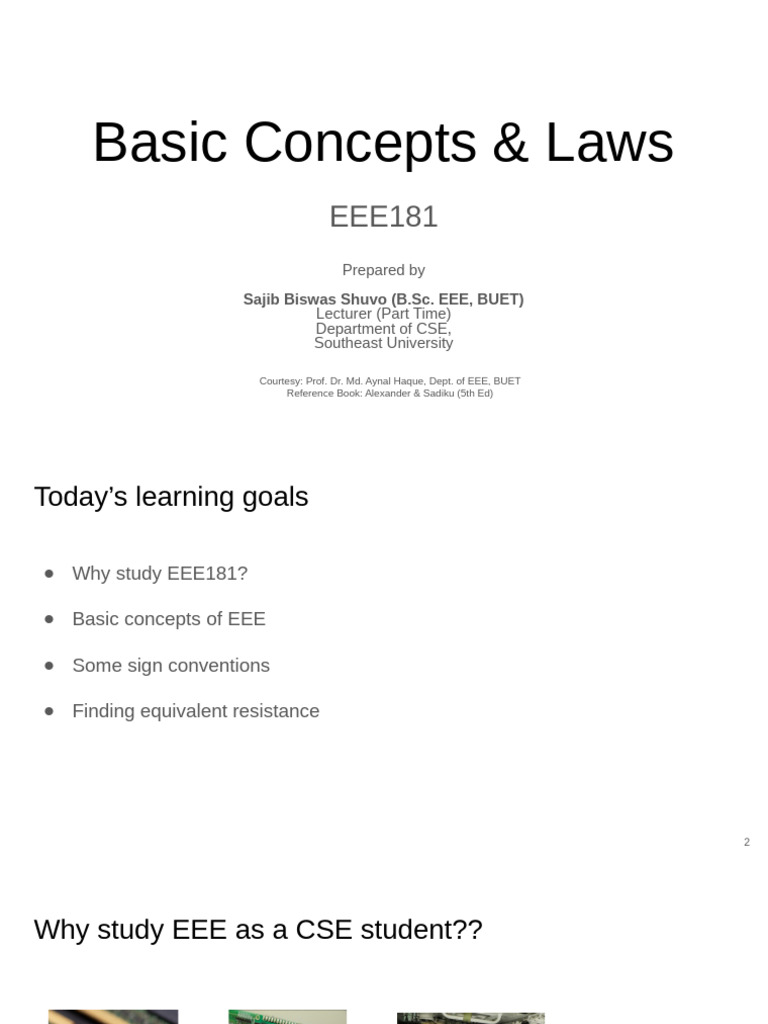 1. Basic Concepts & Laws | PDF 1. Basic Concepts & Laws | PDF