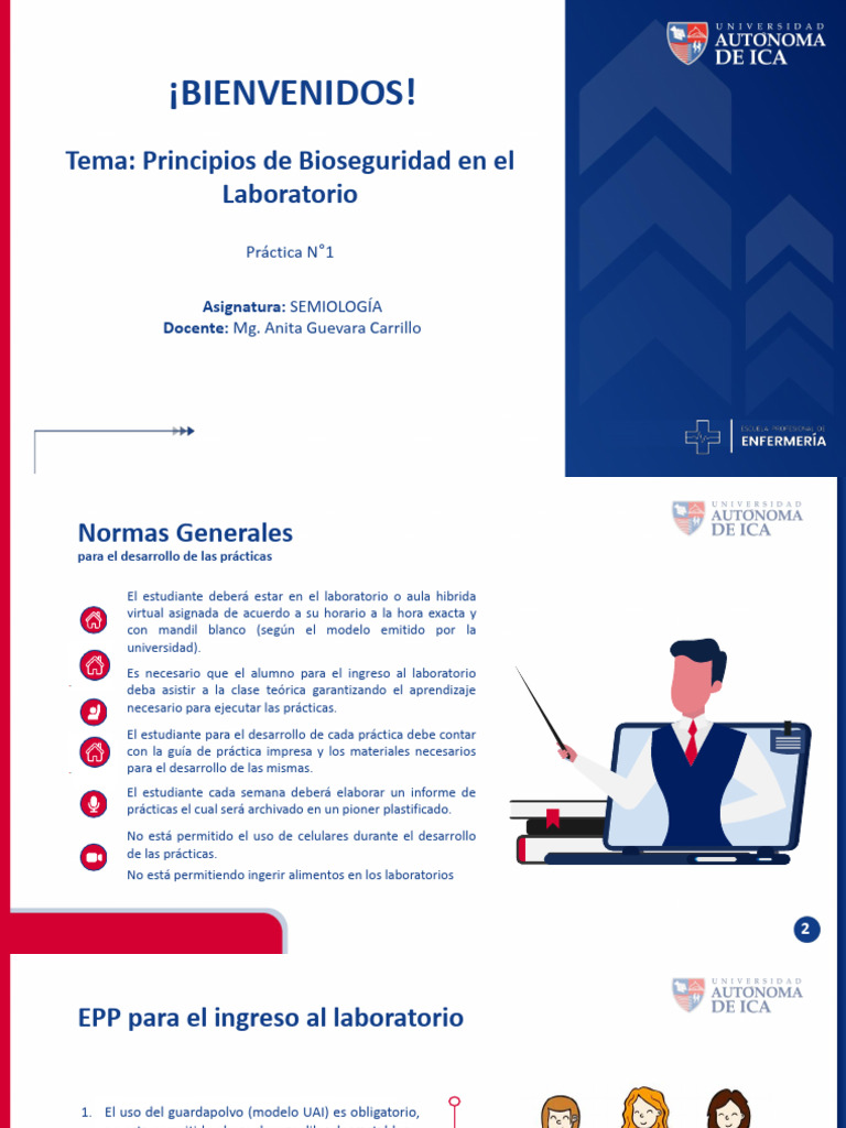 004 - Práctica 01 - Reconocimiento y Bioseguridad en El Laboratorio | PDF