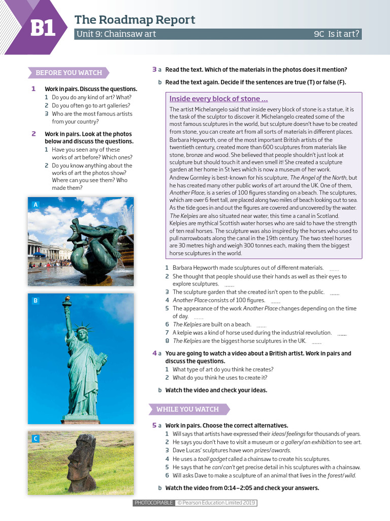 ROADMAP Report B1 Worksheet Unit | PDF