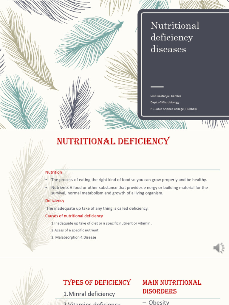 Nutrition Deficiency Diseases | PDF