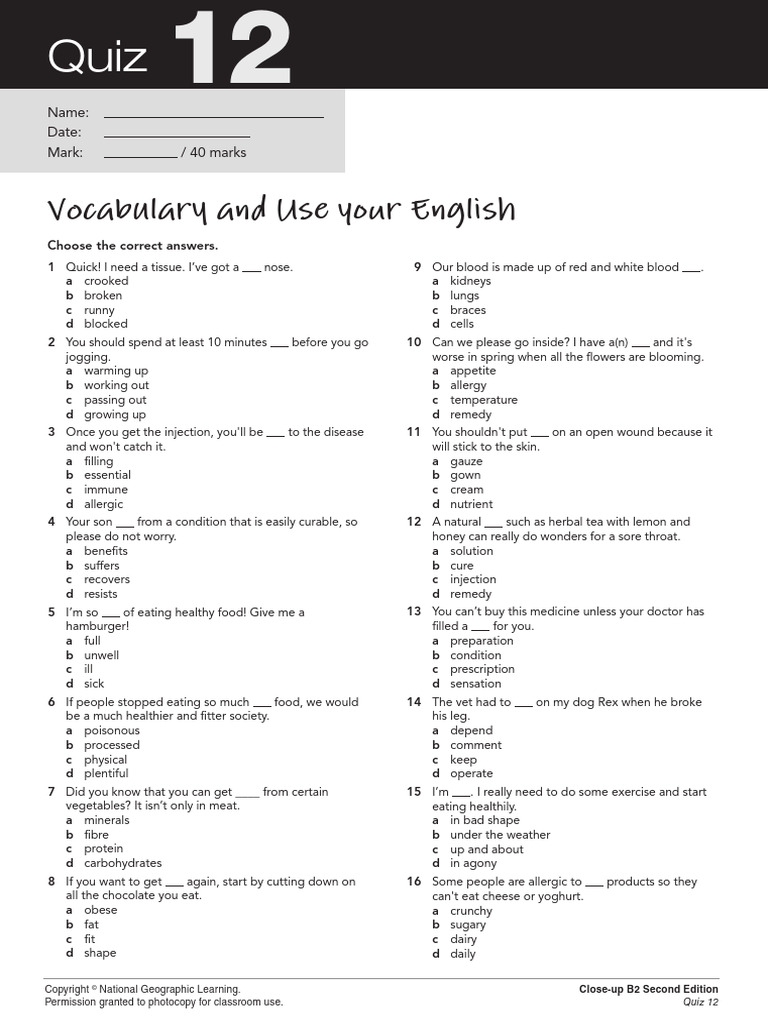 Health Diet Quiz | PDF
