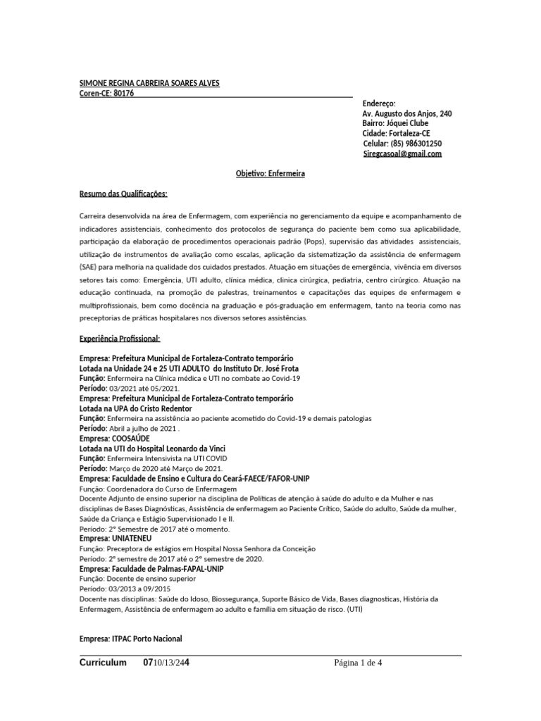 Curriculo Atualizado 2024 3 | PDF