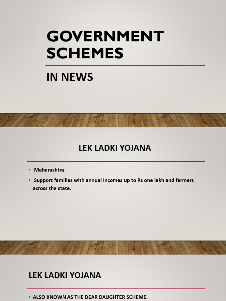 GOVERNMENT SCHEMES in News5383511 | PDF