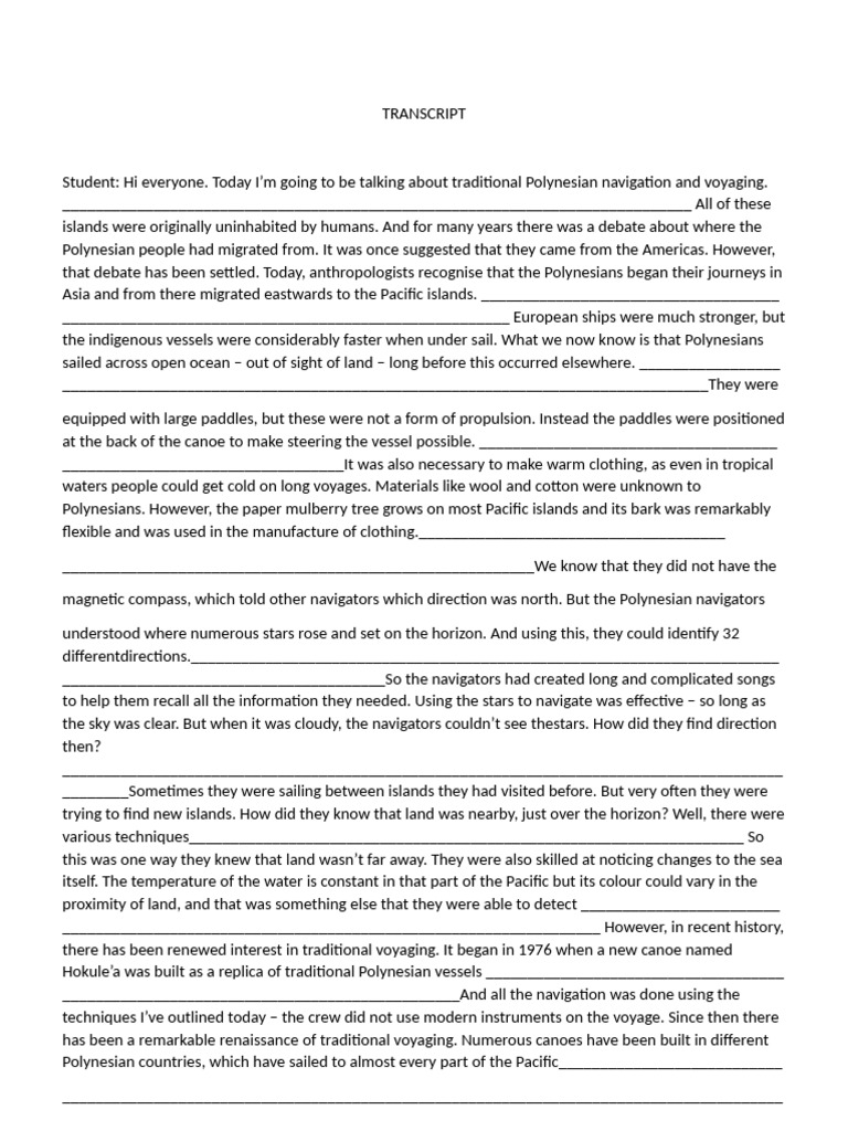 Transcript Ielts Trainer 2 | PDF