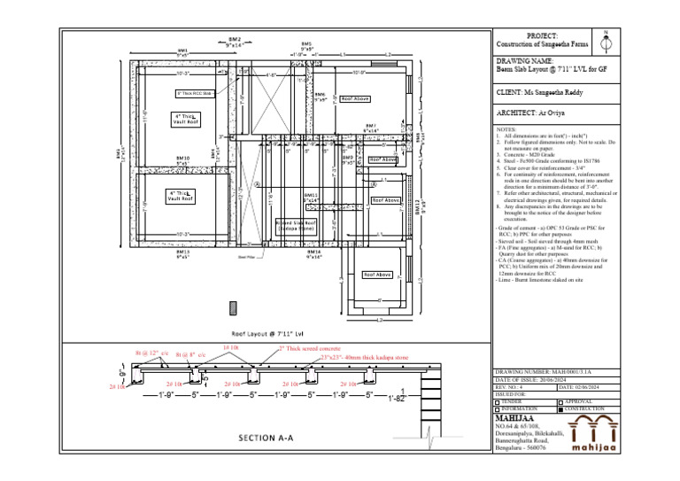3.1A - Beam Layout - 710 - Jain Farms | PDF