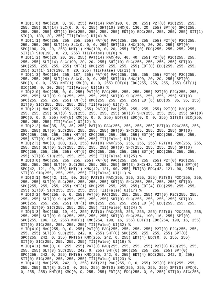 Color and Pattern Data Records | PDF