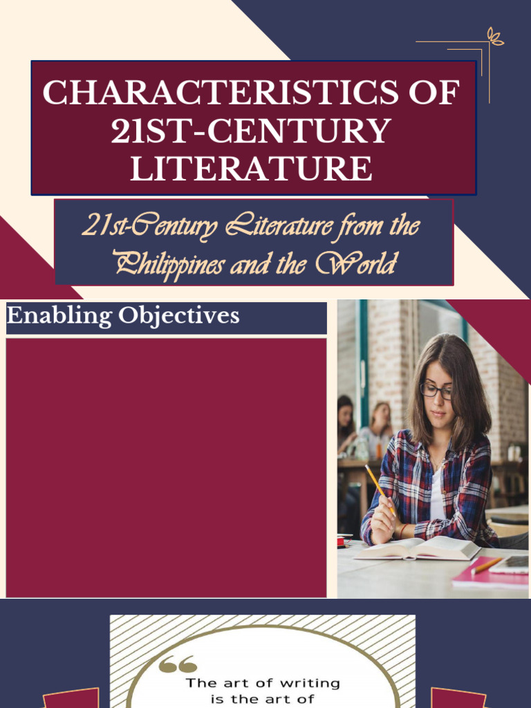 SHORTENED Q2 WEEK2 Lesson Characteristics of 21st Century Literature | PDF