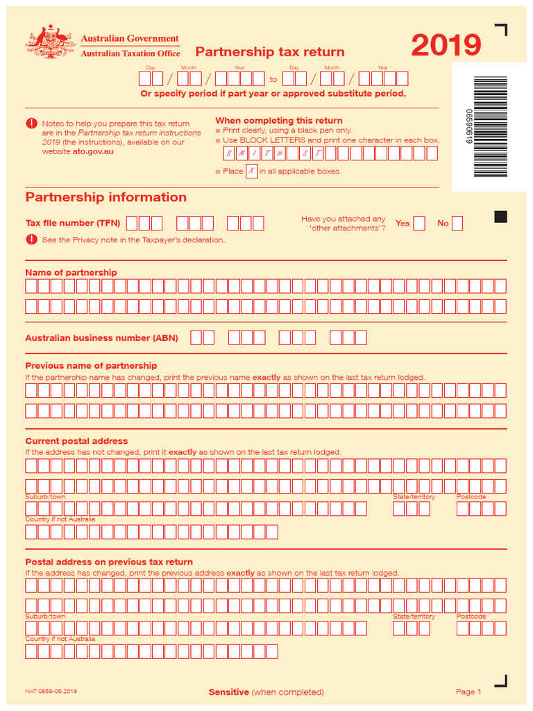 2019 Partnership Tax Return Form | PDF | Tax Deduction | Finance ...