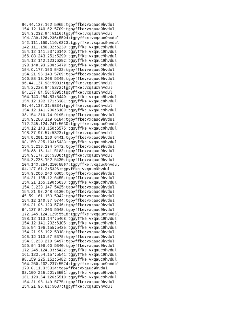 Webshare 100 Proxies | PDF