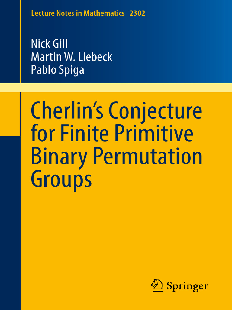 Cherlin's Conjecture For Finite Primitive Binary Permutation Groups | PDF | Group (Mathematics ...