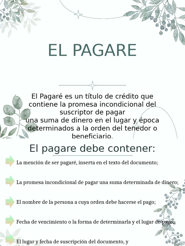 TEMA 4 EL PAGARE | PDF