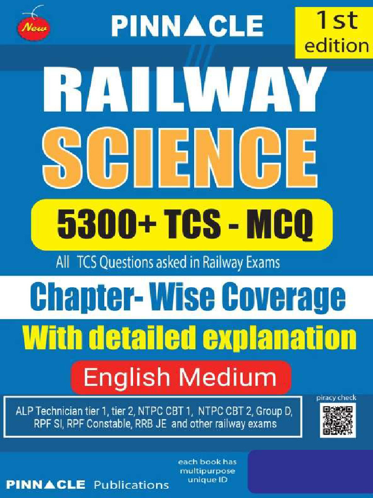 Railways Science 5300 TCS MCQs English Medium 1st Edition 2024 Pinnacle | PDF