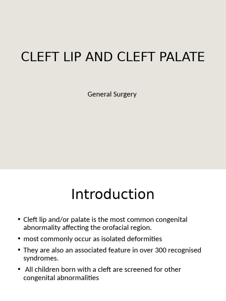 Cleft Lip and Palate | PDF