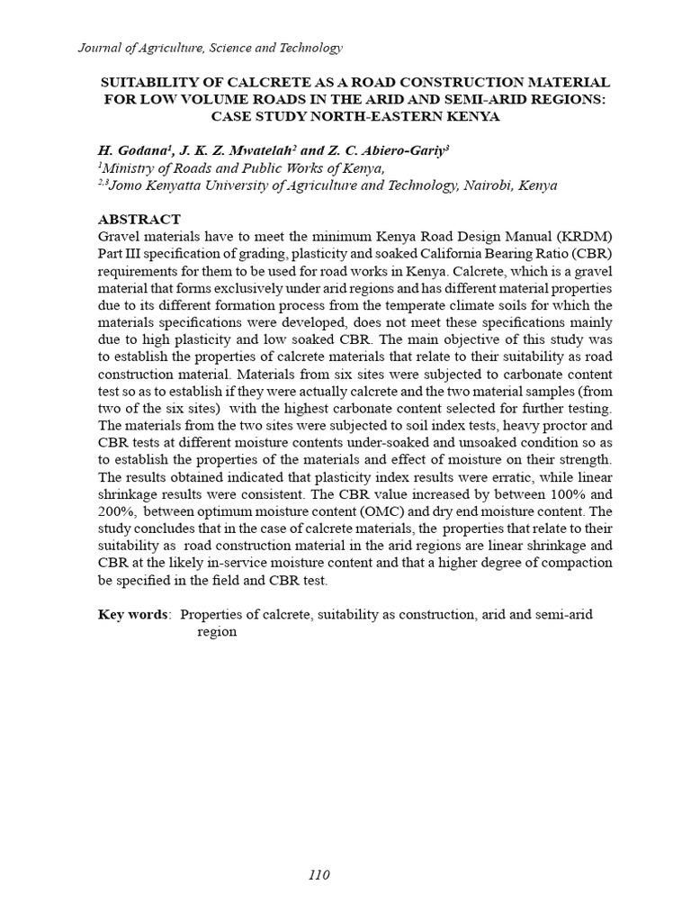 Calcrete Gravel NE Kenya | PDF