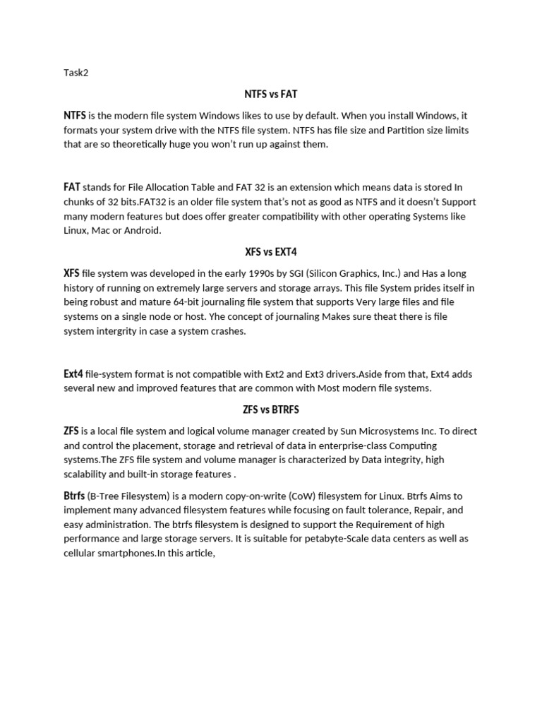 Ntfs Vs Fat Ntfs | PDF