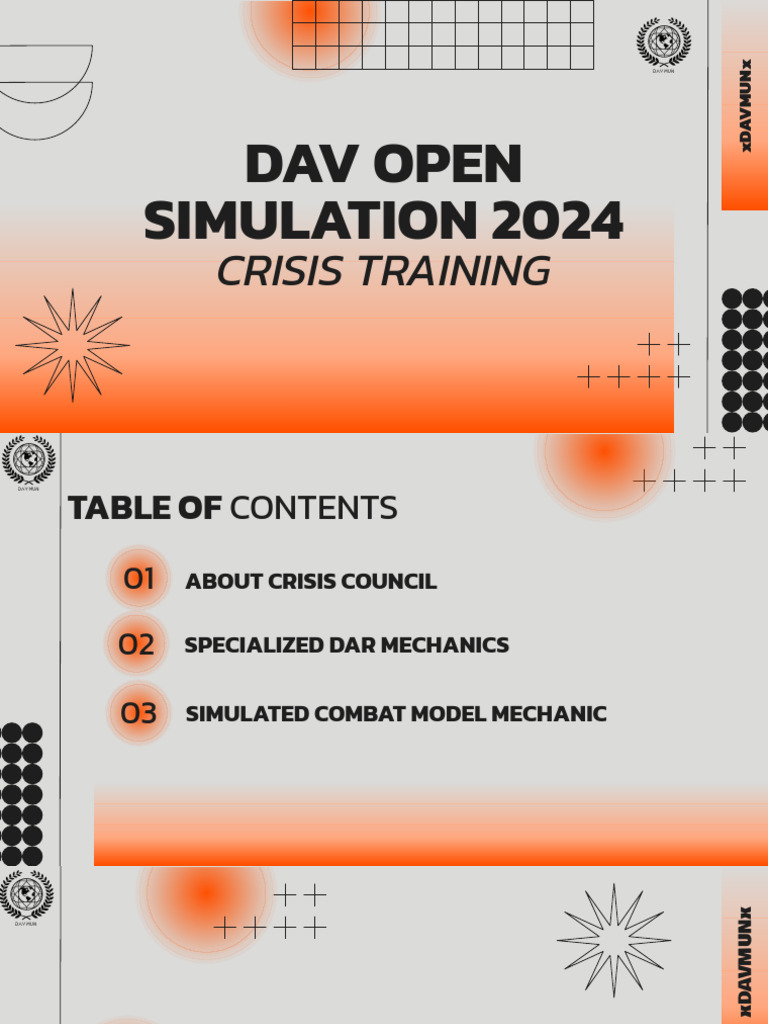 Dav Open Simulation 2024 Crisis Training Session 1 | PDF